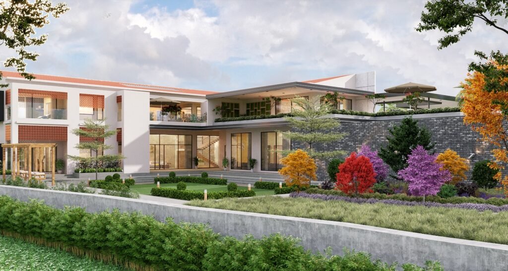 Luxury Multifamily Villa Exterior View 6 | Pune, India – Architectural ...