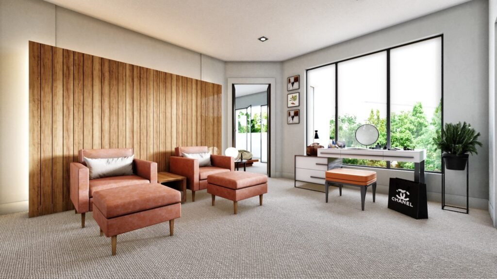 Sophisticated Comfort | Villa Dressing and Sitting Room Interior in Miami – Architectural ...