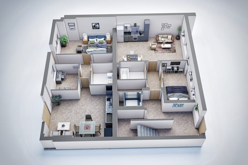 3D Floor Plan – Architectural Visualization 3D Studio Praxis Studio