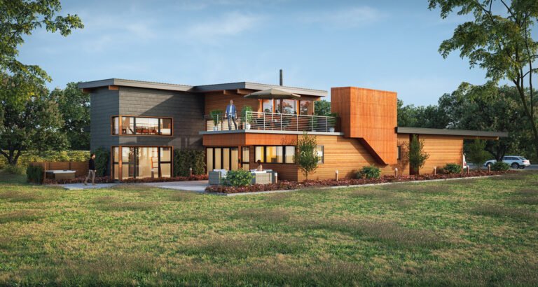 Luxury House Back View Rendering Beverly Hills | Residential